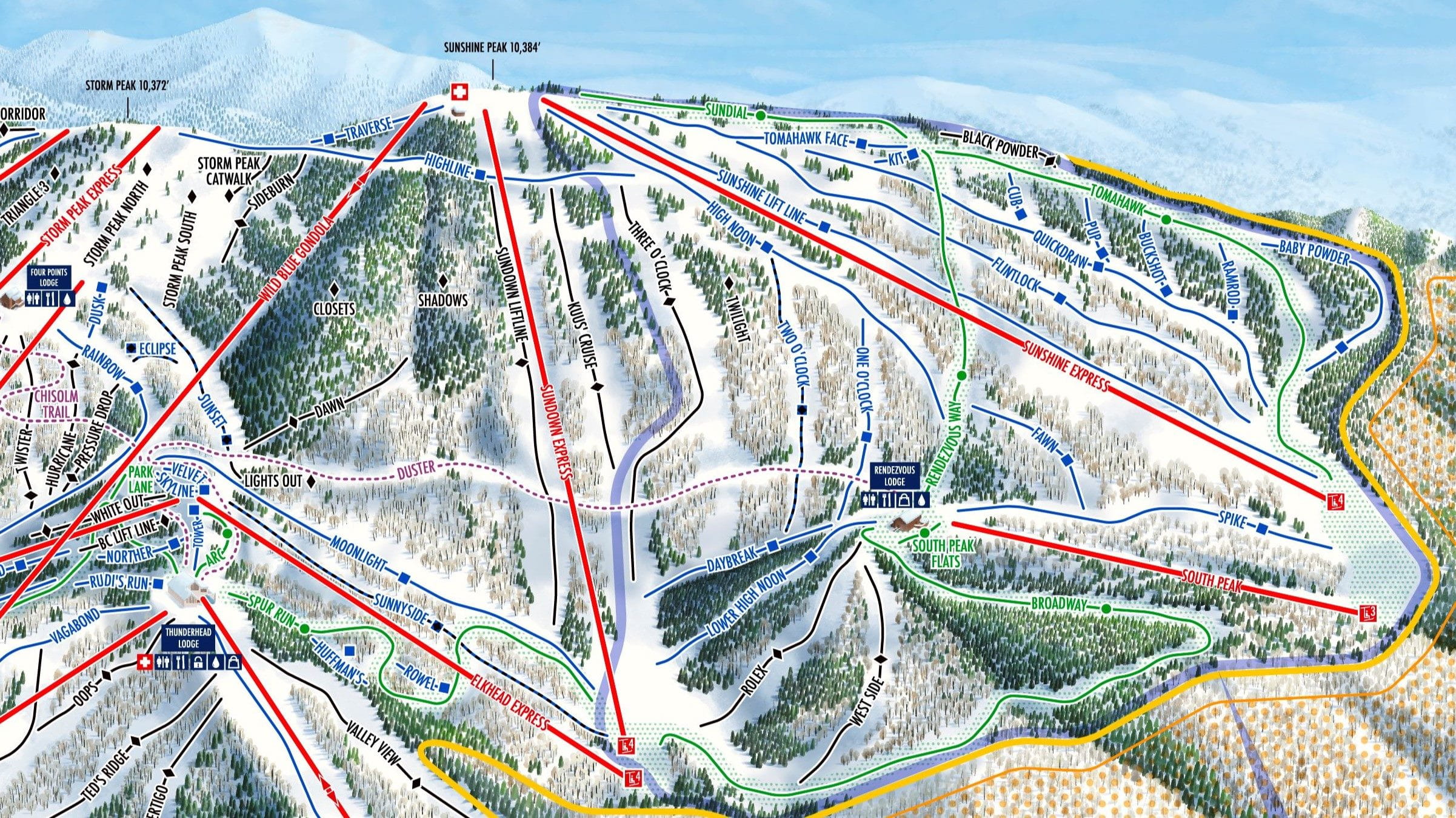 Sunshine Area and Wild Blue Gondola